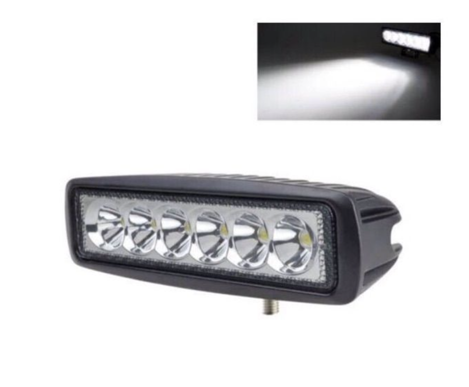 Motorcycle 6 led bar headlight motor light motor led Long Bar 18w ...