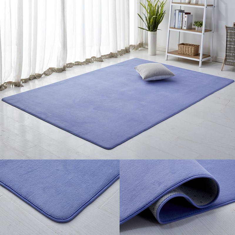 Duke Carpet Living Room 11 Colors Nordic Coral Velvet Solid Color Mat ...