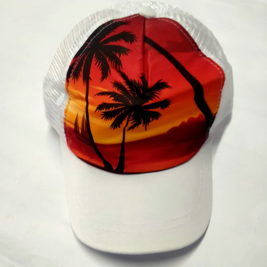 UGH Adjustable Trucker Hat Palm Tree (WHITE) | Lazada PH