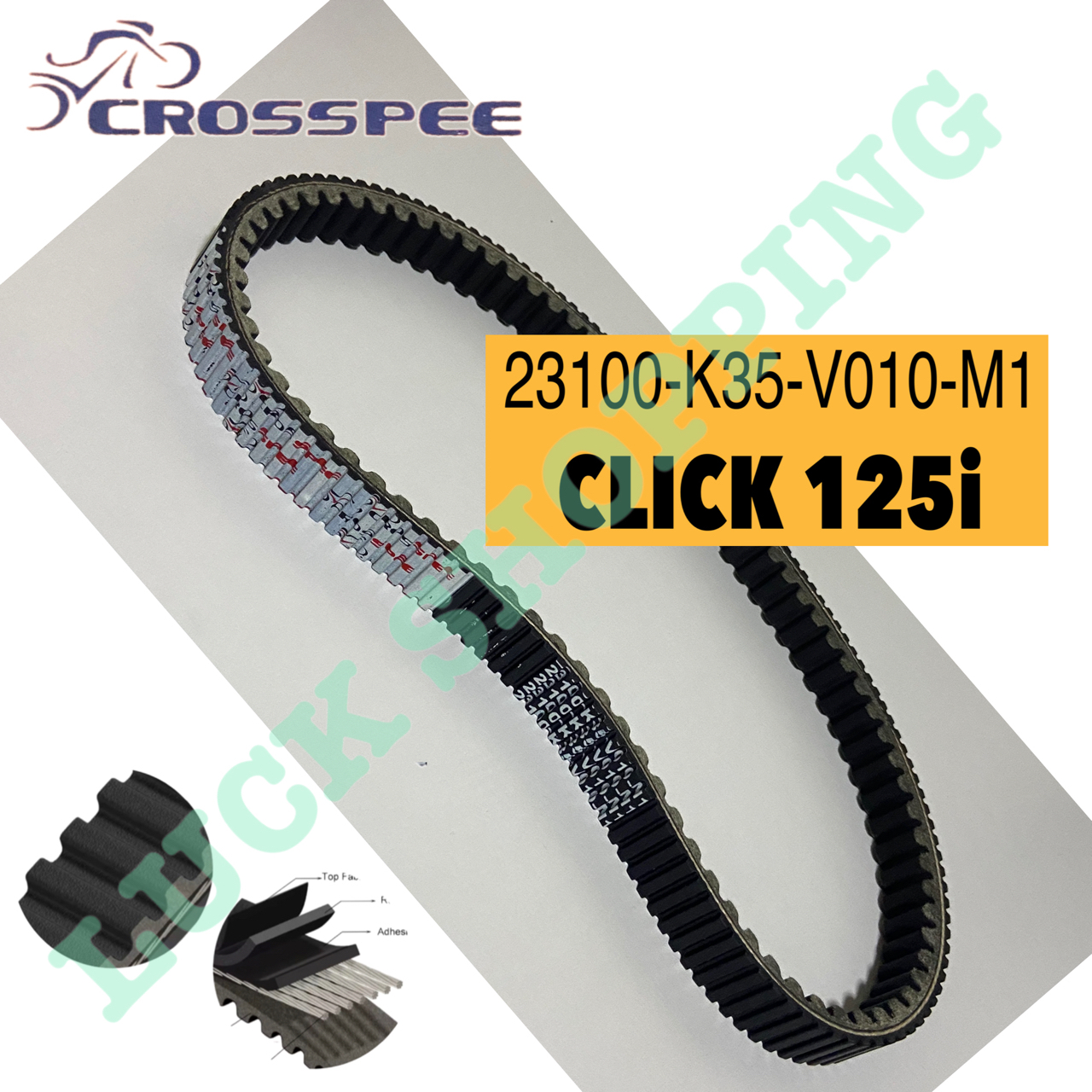 V-Belt Genuine Original Fan Belt 23100-K35-V010-M1 For CLICK 125i ...