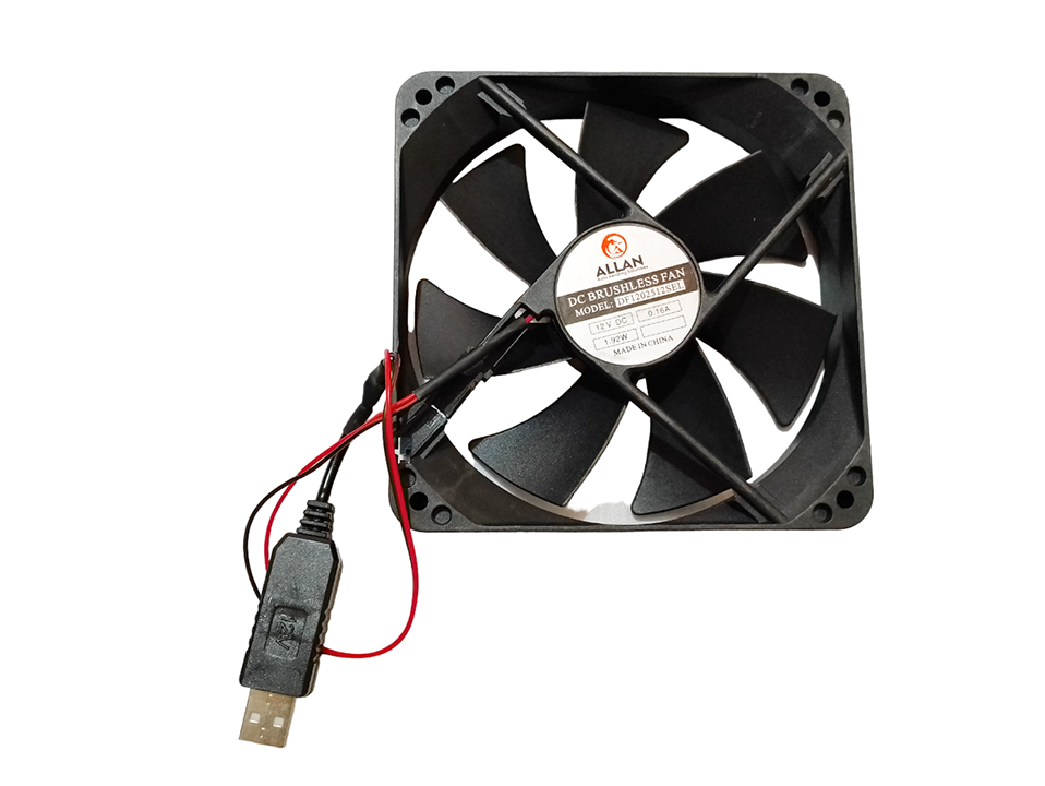 PC FIRST ALLAN DC BRUSHLESS FAN to USB MALE PORT 5V, 9V, 12V (1-PC per ...