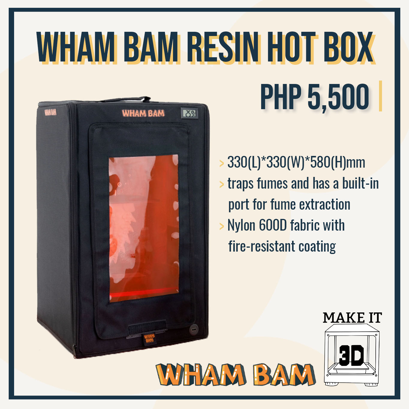 Wham Bam Resin HotBox - Resin 3D Printer enclosure | Lazada PH