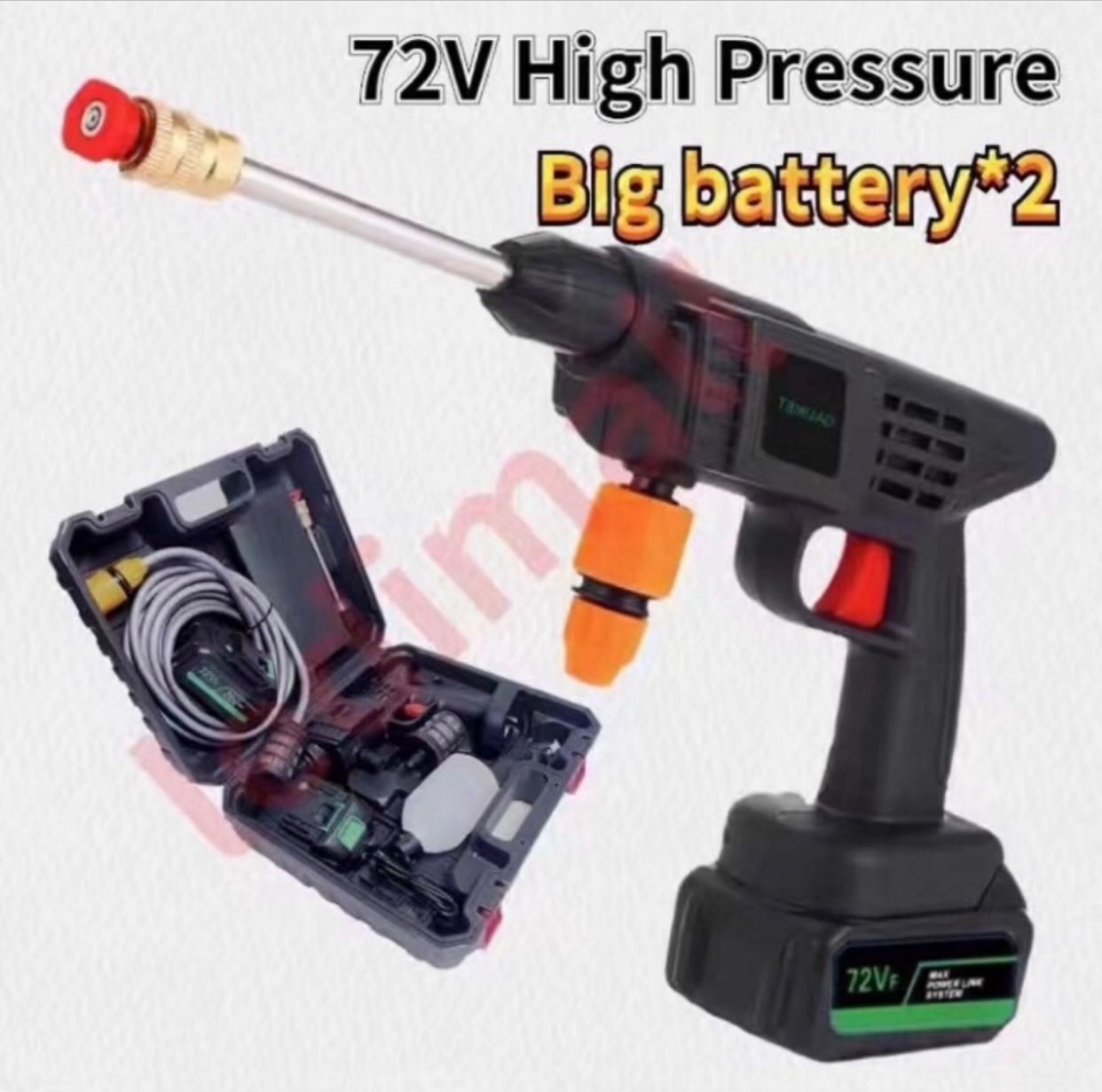 High Pessure carwash water gun rechargeable lithuim battery .. | Lazada PH