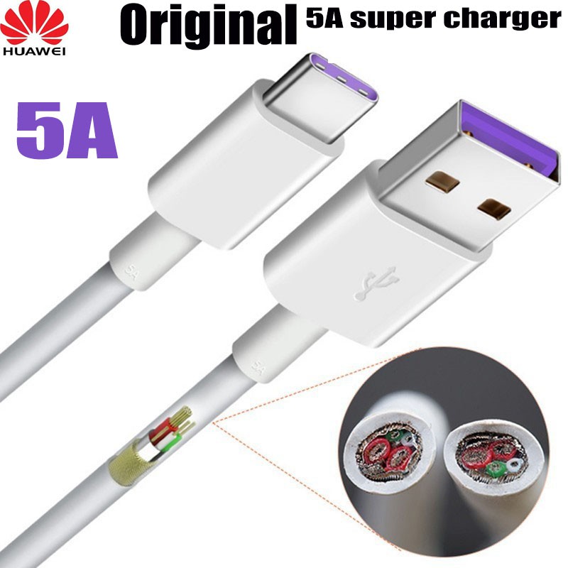 Original 1M HUAWEI 5A USB Type-C Data Sync Cable | Lazada PH