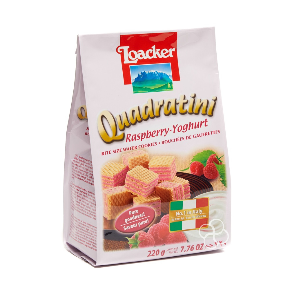 Loacker Quadratini Raspberry Yoghurt Wafer 220g | Lazada PH