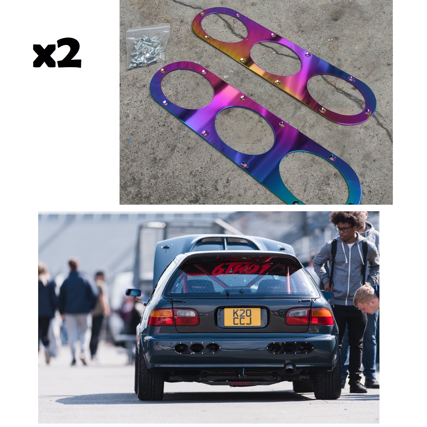 Universal Rear Bumper Speed Holes Small Type Aluminum Steel Car Rear ...