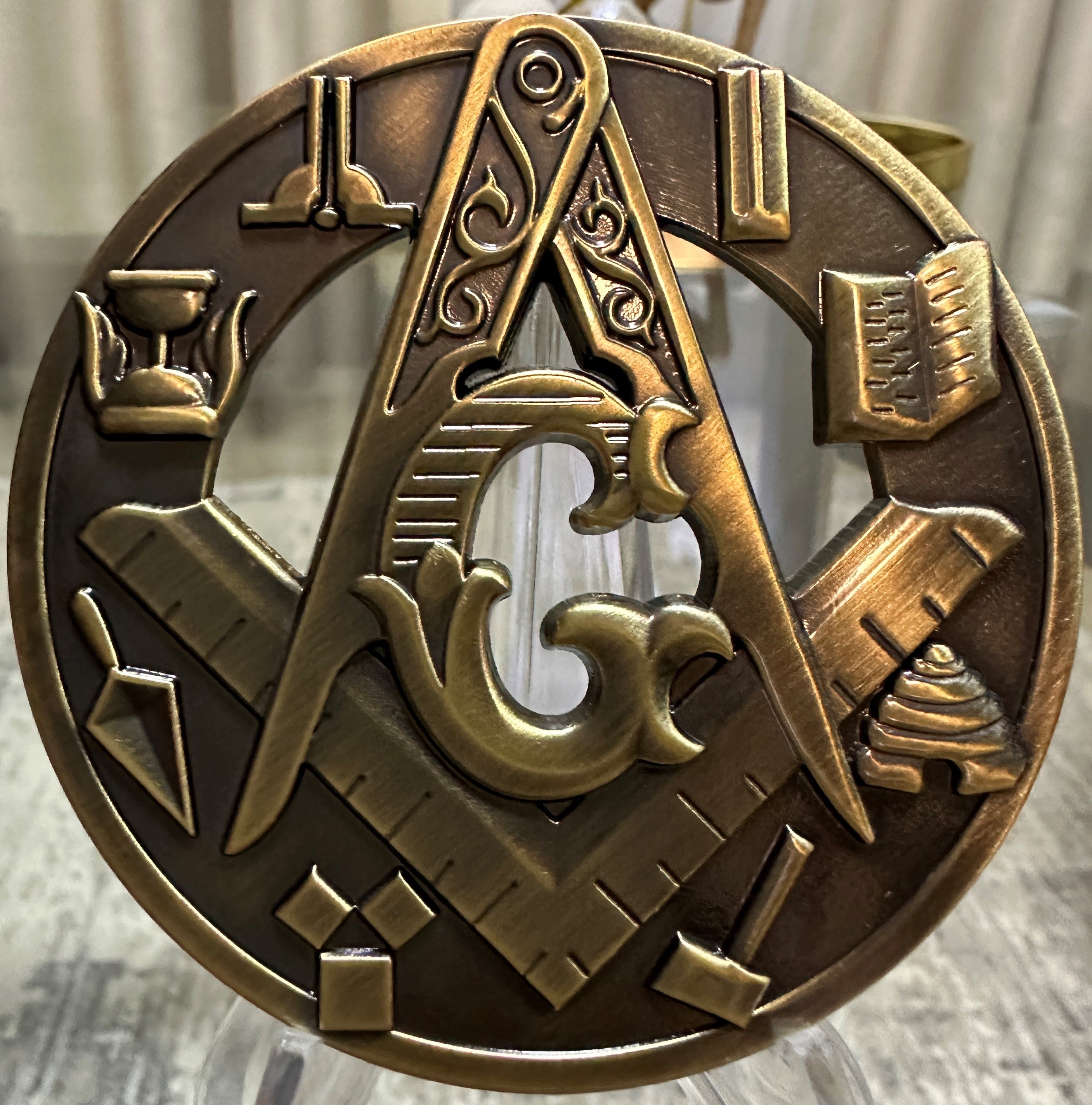 Square & Compass Antique Bronze 3D Masonic Emblem Imported | Lazada PH