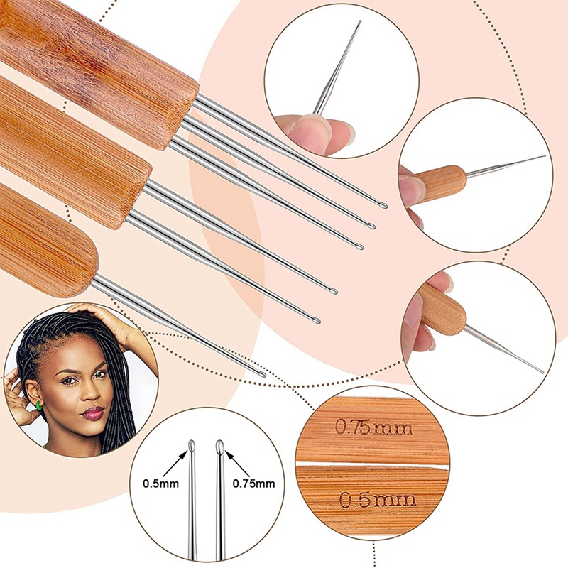 31Pc Braids Crochet Needle Locking Tool Set, Dreadlocks Needles Hair ...