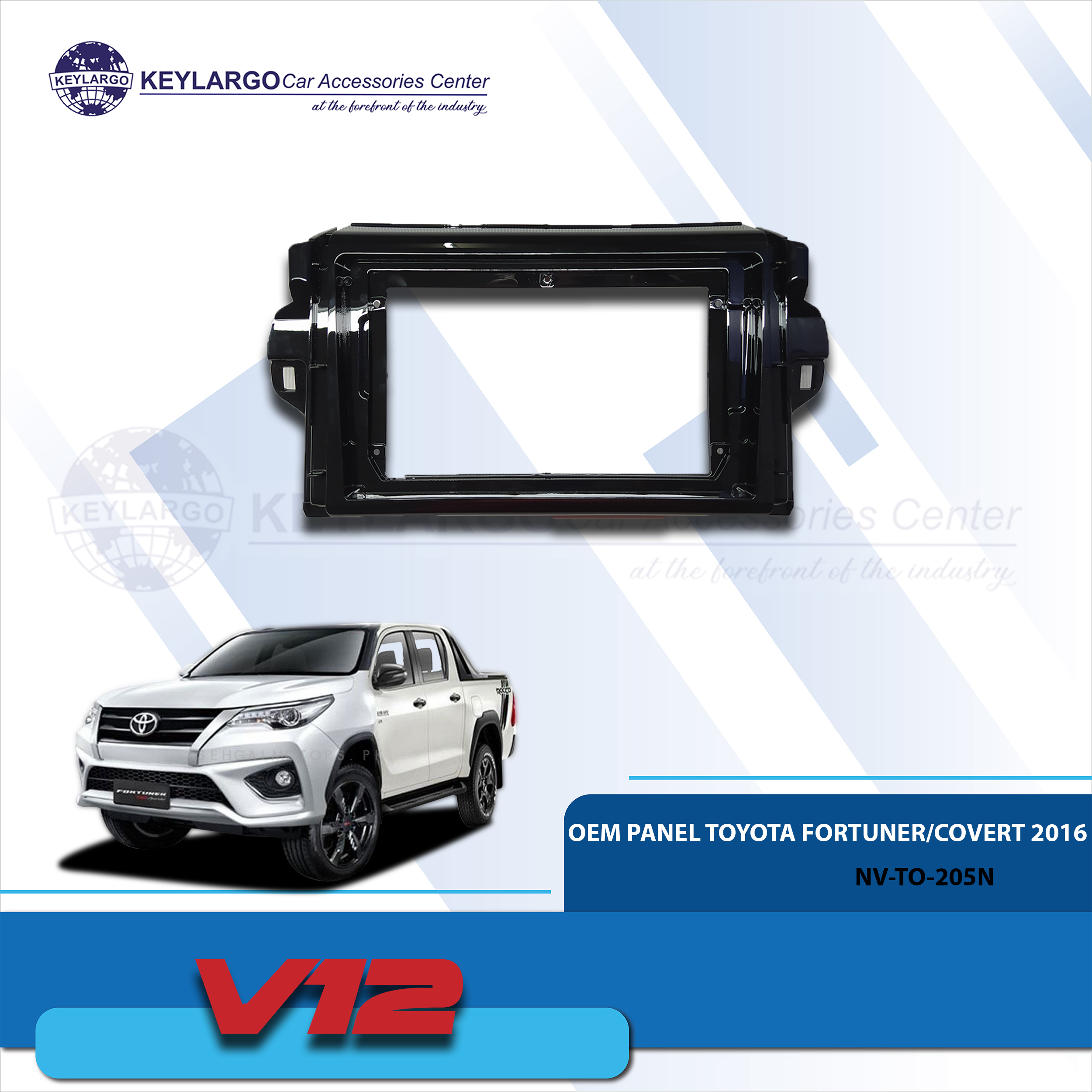OEM PANEL TOYOTA FORTUNER/ CONVERT 2016 (9 INCH, UV BLACK) | Lazada PH