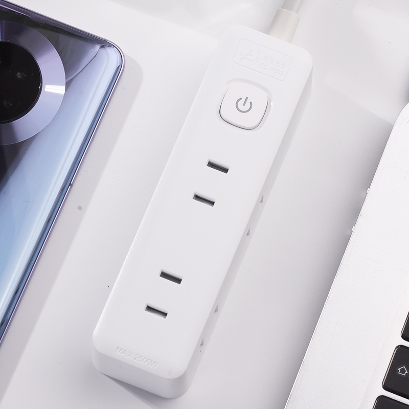 6 in 1 Extension Plug Adapter 1M extension cord Flat plug function ...