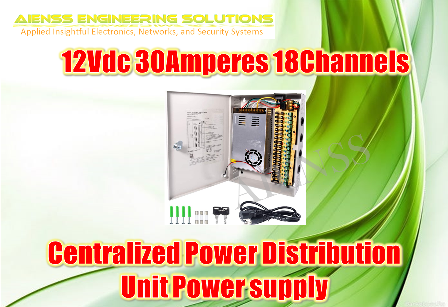 Centralized Power Distribution Unit Power supply 12Vdc 30Amperes ...