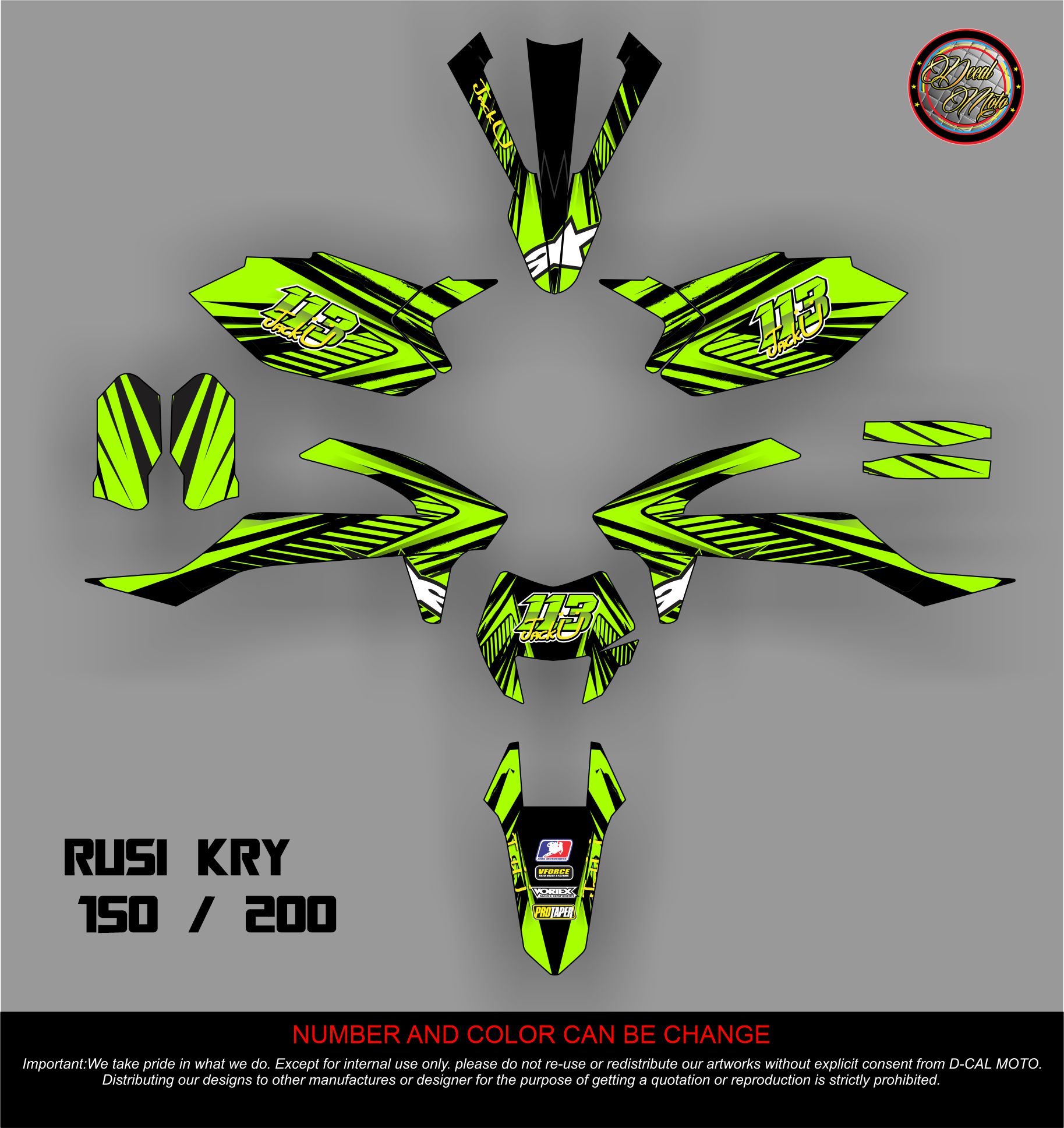 Decals, Sticker, Motorcycle, Decals Sticker for RUSI KRY 150/200 jack U ...