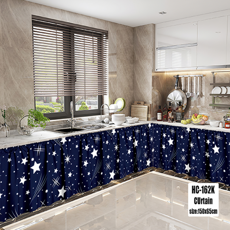 COD 4PCS New Kitchen Lababo Curtain 150cm x 70cm Short Cover Cabinet ...