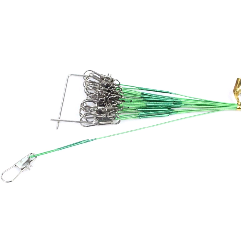 Jay 20pcs Anti Bite Steel Fishing Line Swivel Steel Wire Core Leash ...