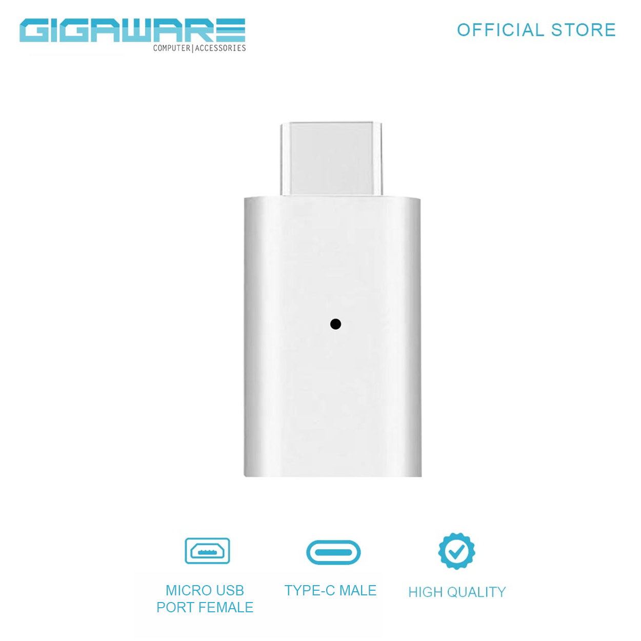Gigaware Micro USB Female to USB Type-C Male Adapter | Lazada PH
