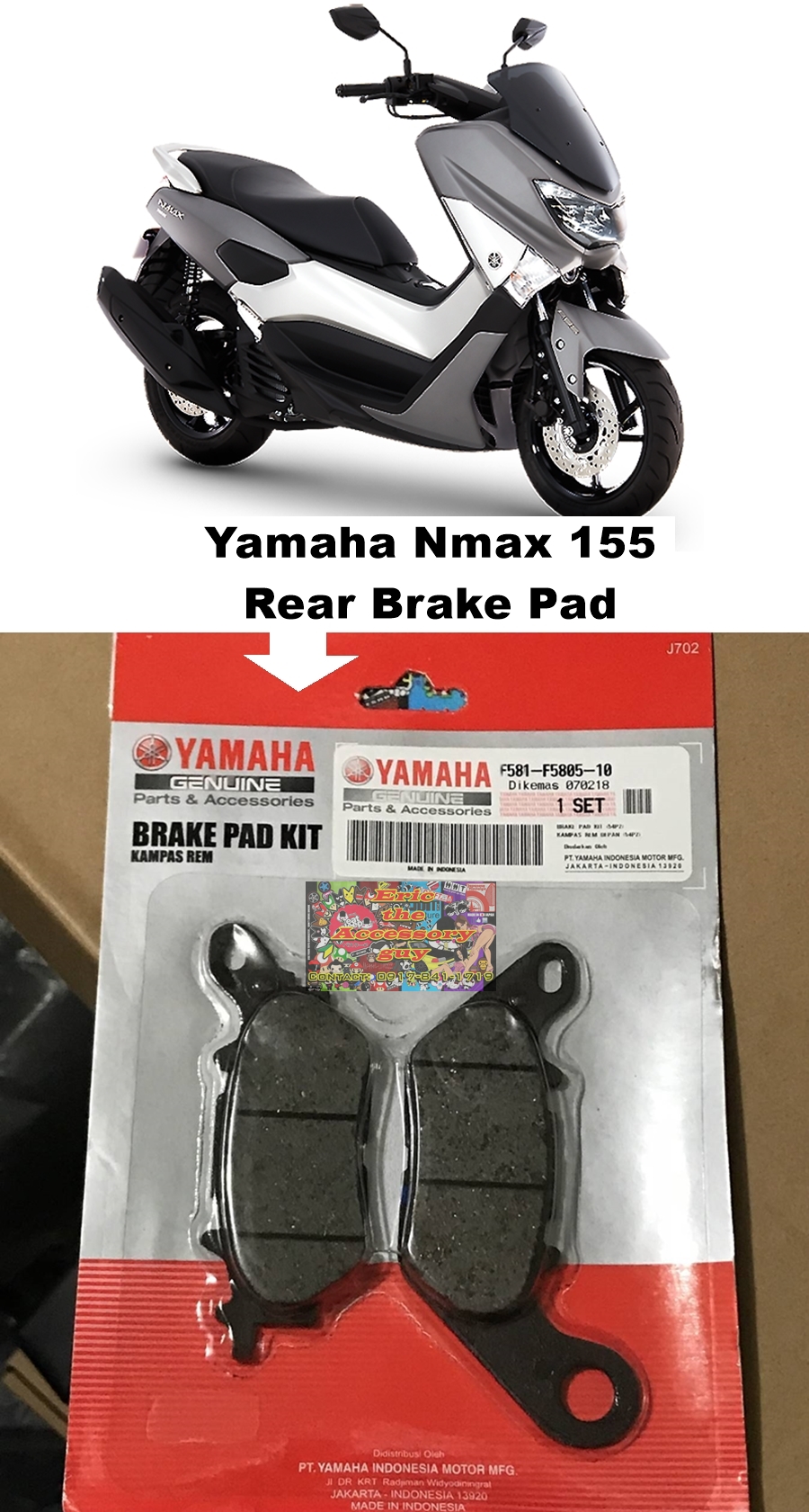 NMAX 155 Rear Brake Pad(Original) | Lazada PH