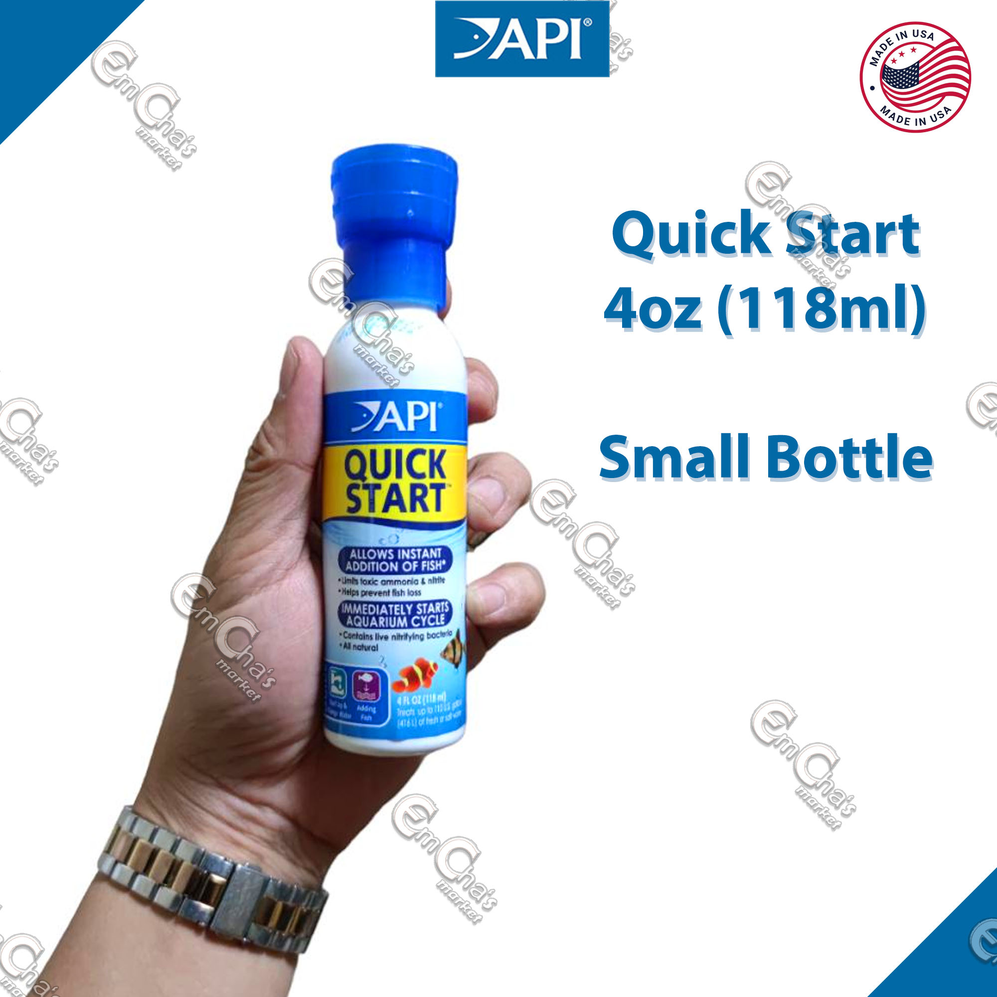 API Quick Start Treatment for Instant Cycle Aquarium Setup, Nitrifying Bacteria instant Nitrogen ...