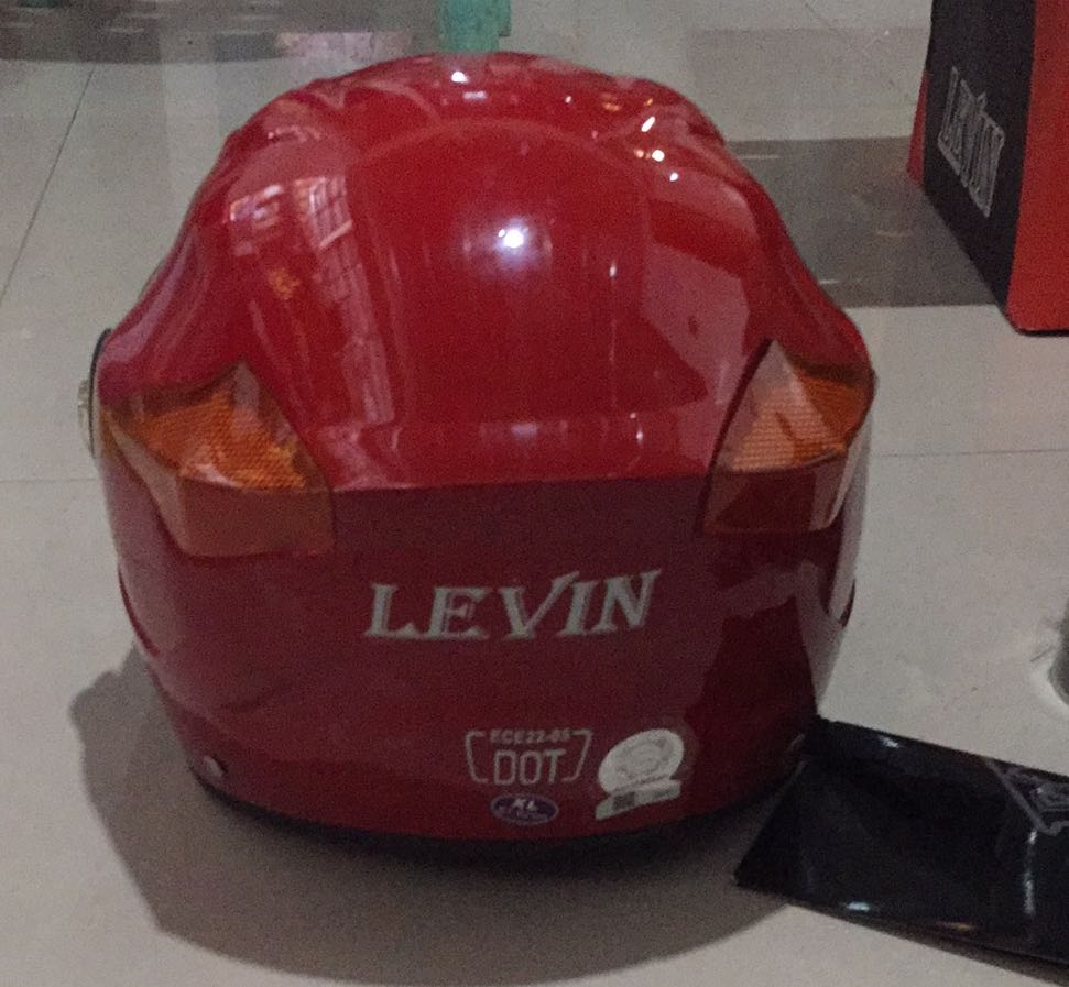 LEVIN MOTORCYCLE HALF FACE HELMET RED | Lazada PH