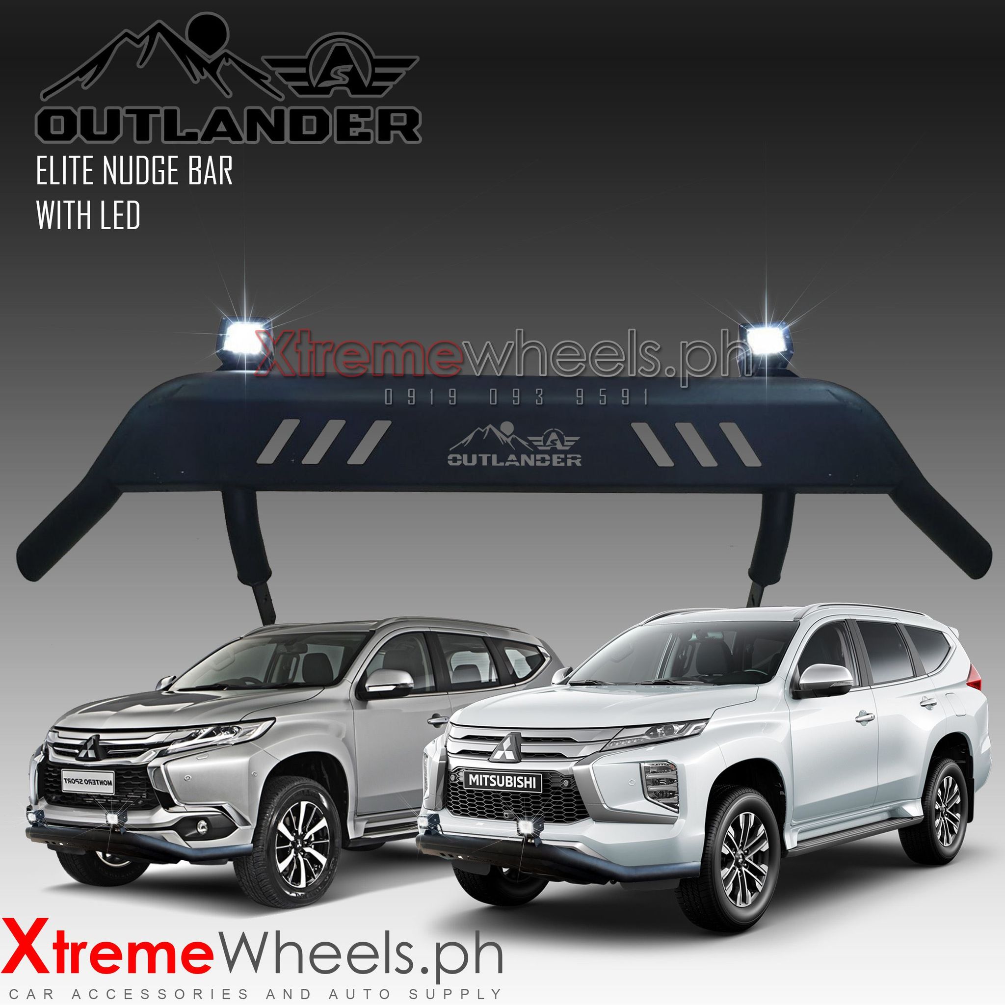 Mitsubishi Montero 2008 to 2025 Elite Outlander Front Bumper Protector ...