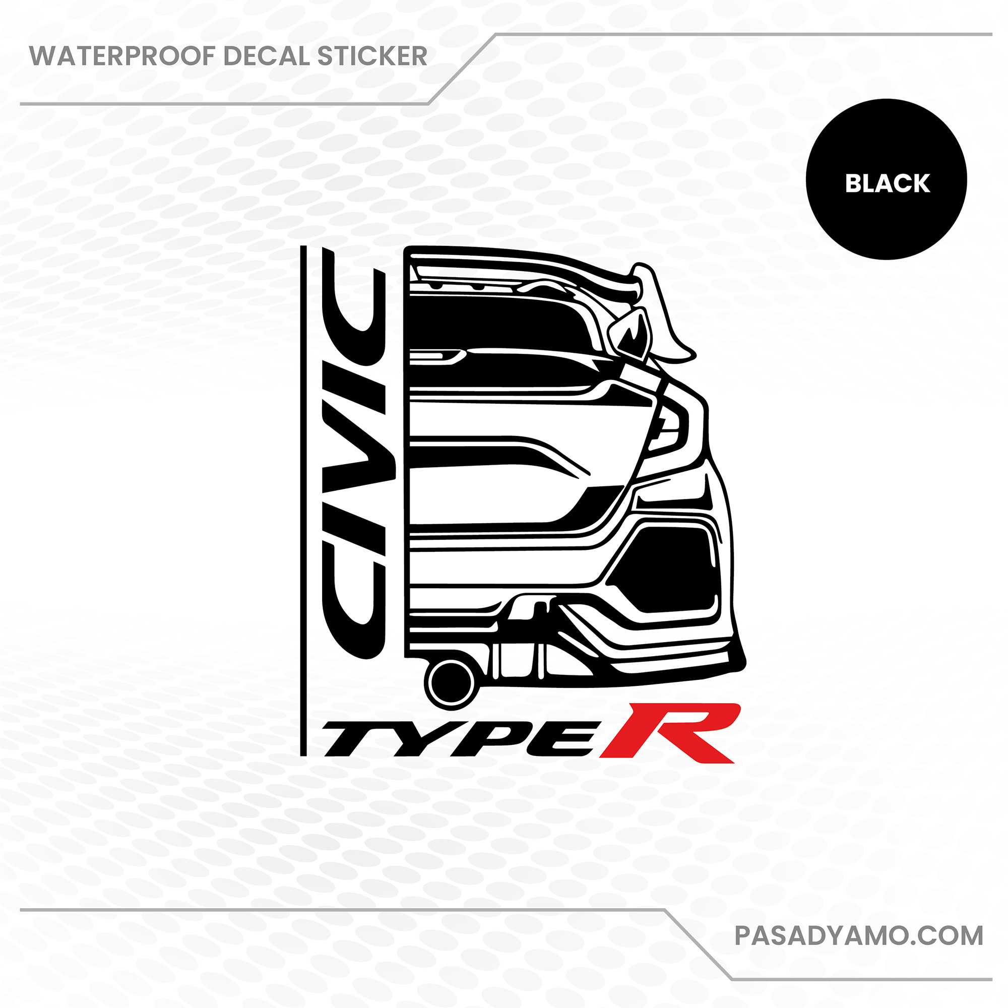 Honda Civic Type R Sticker for Cars 6 x 7 inches | Lazada PH