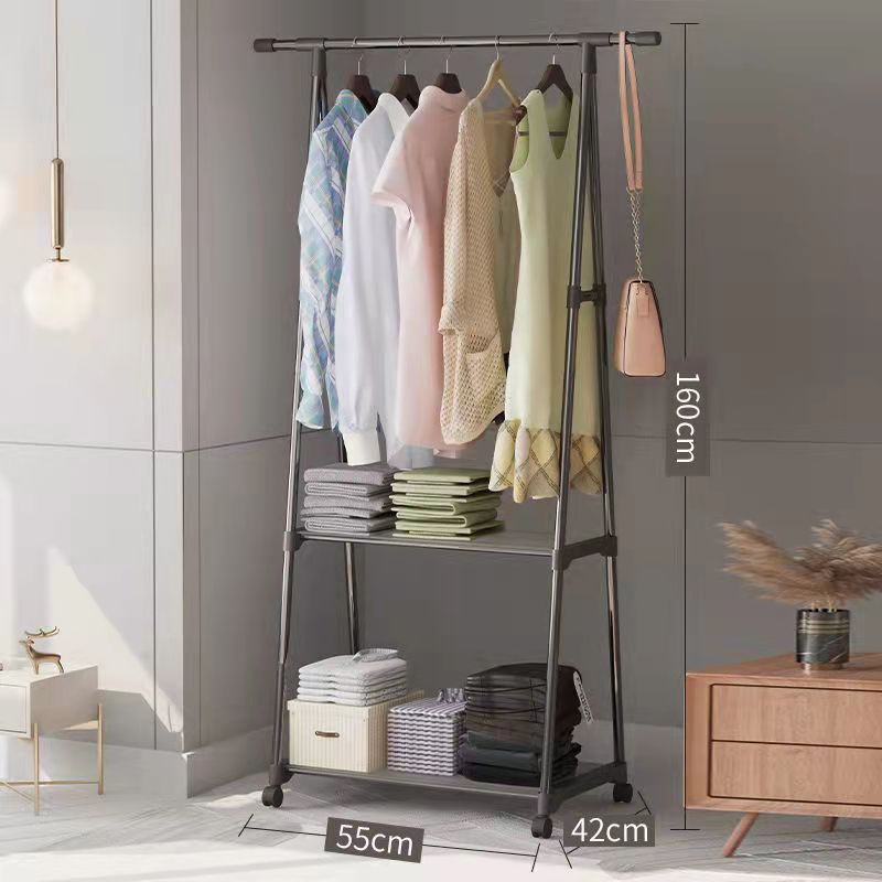Simple Triangle Coat Rack Bedroom Multi- function Clothes Hanger Rack ...