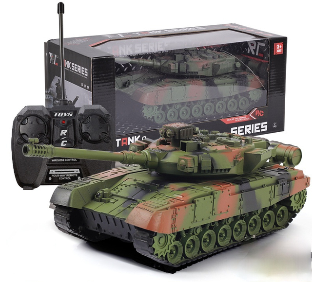 4 Channels Remote Control Tank for Kids Model Tank 1:30 Scale Mini RC ...