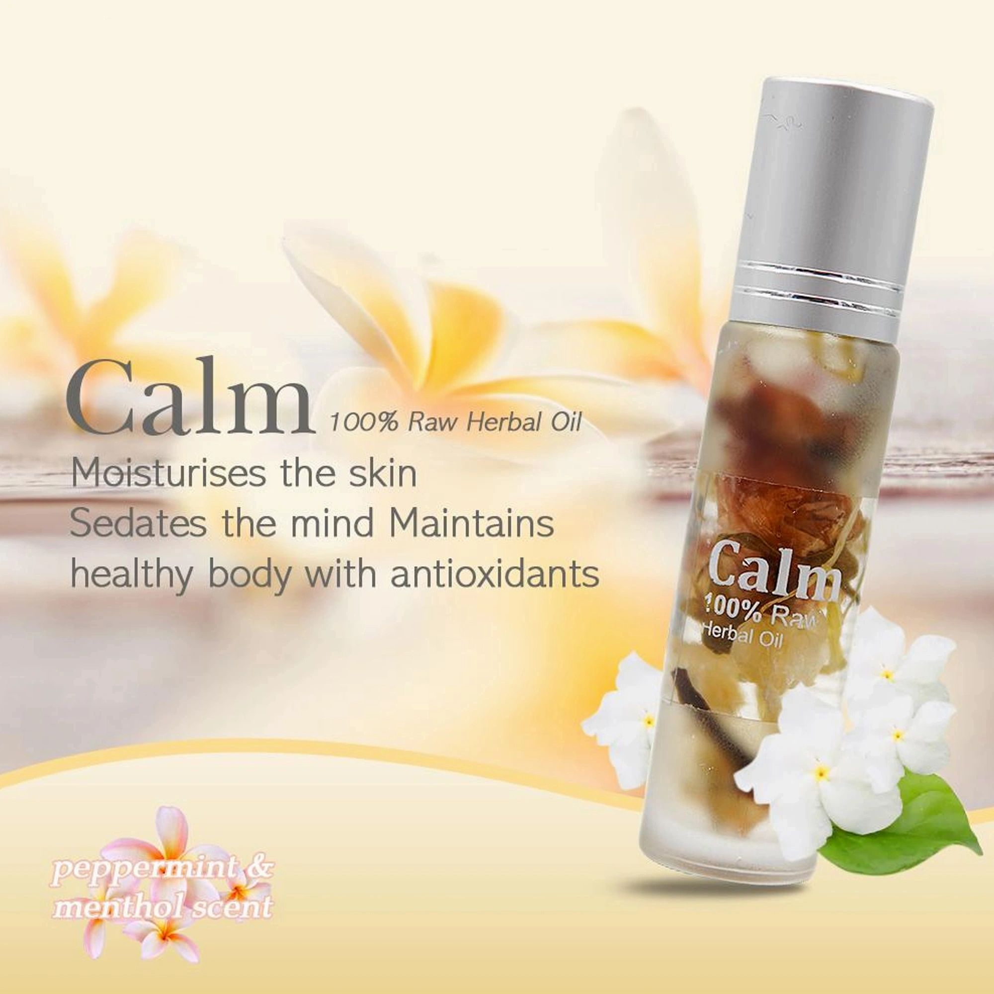 Prettious Calm Peppermint and Menthol Liniment Oil with Floral Scent ...