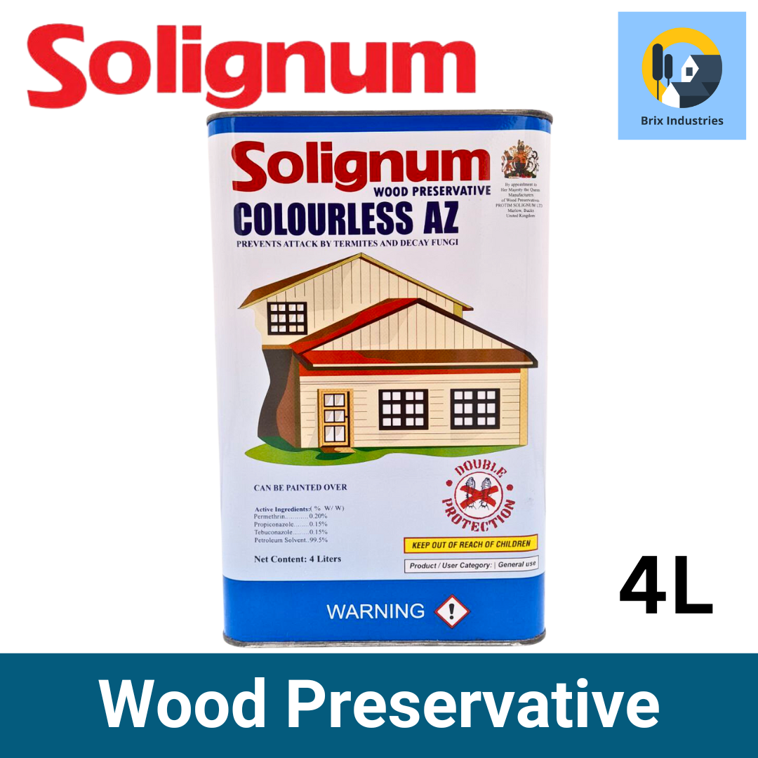 Solignum Wood Preservative Brown or Colourless AZ 4 Liters (Gallon ...