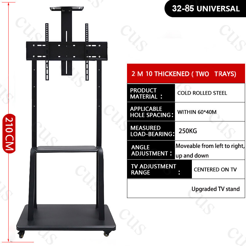 32-80 Inch LED TV Mount Movable with TV Box Tray Removable TV Rack ...