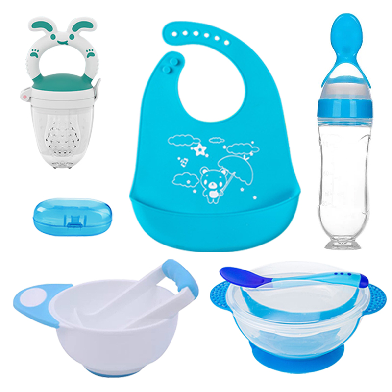 Combo Set Bowl Spoon Feeder pacifier Silicone bib Toothbrush Feeding ...