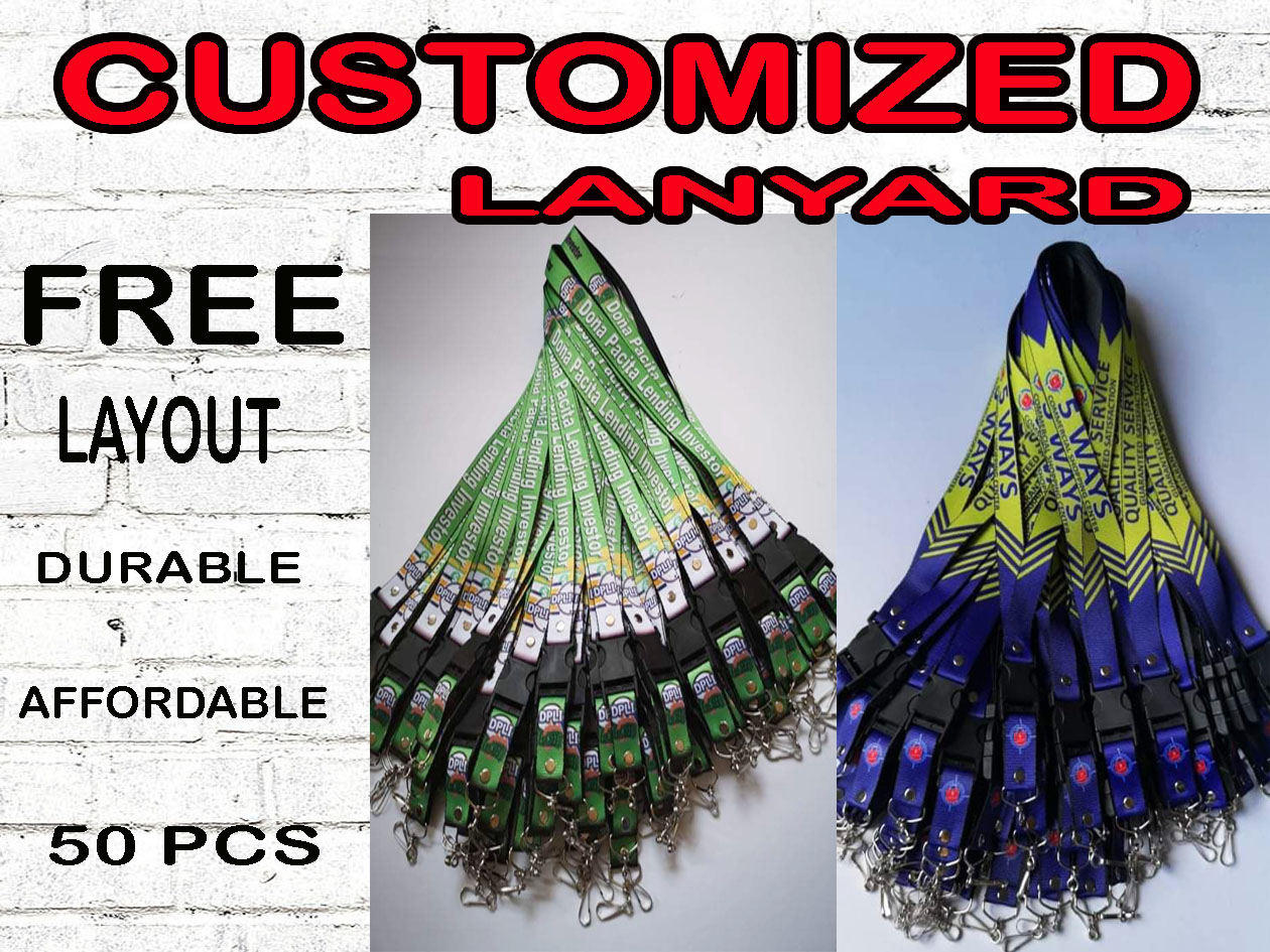 50 pcs CUSTOMIZED lanyard id lace premium quality 50pcs MINIMUM FREE ...
