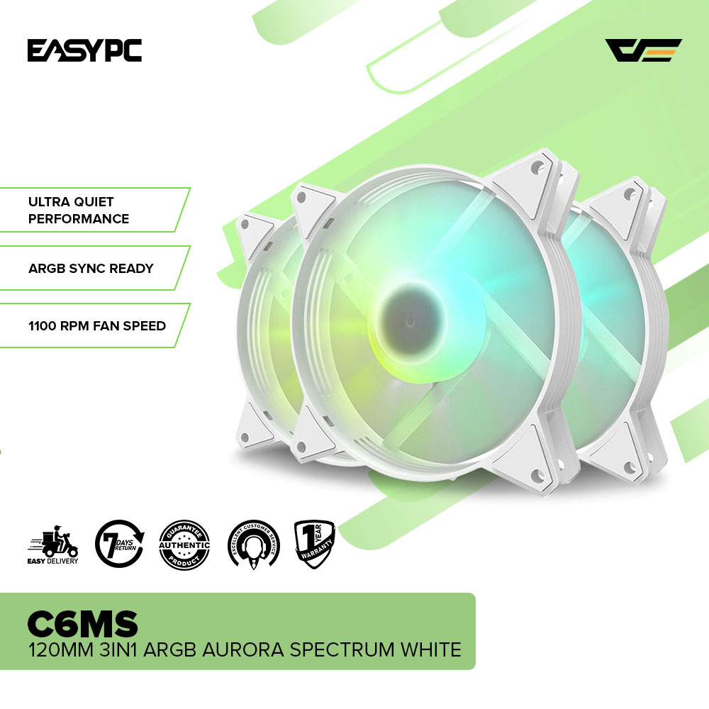 EasyPC | Darkflash C6MS 120mm 3in1 ARGB Aurora Spectrum or C6S 120mm ...