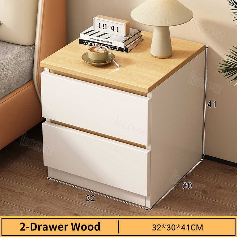 Nordic Modern Wooden Bedside Table For Bedroom With Drawer Nightstand ...