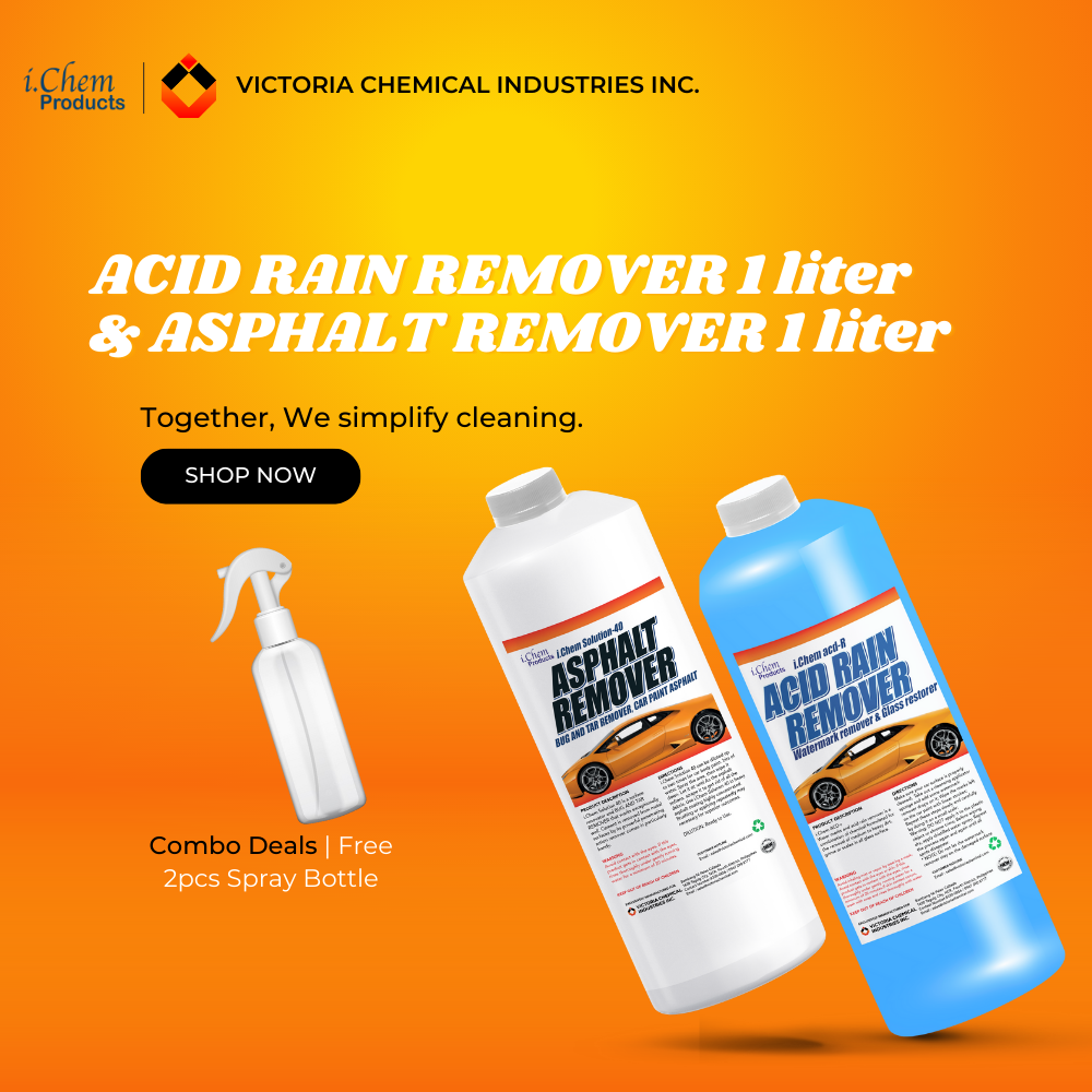 ACID RAIN REMOVER 1 LITER & ASPHALT REMOVER 1 LITER (Watermarks Remover ...