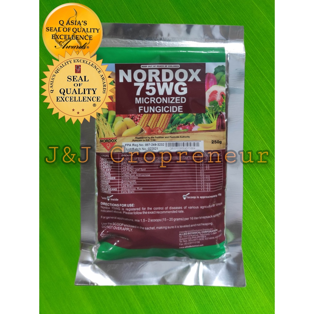 NORDOX 75WG COPPER FUNGICIDE FOR PLANTS AND ORNAMENTALS (250 GRAMS ...