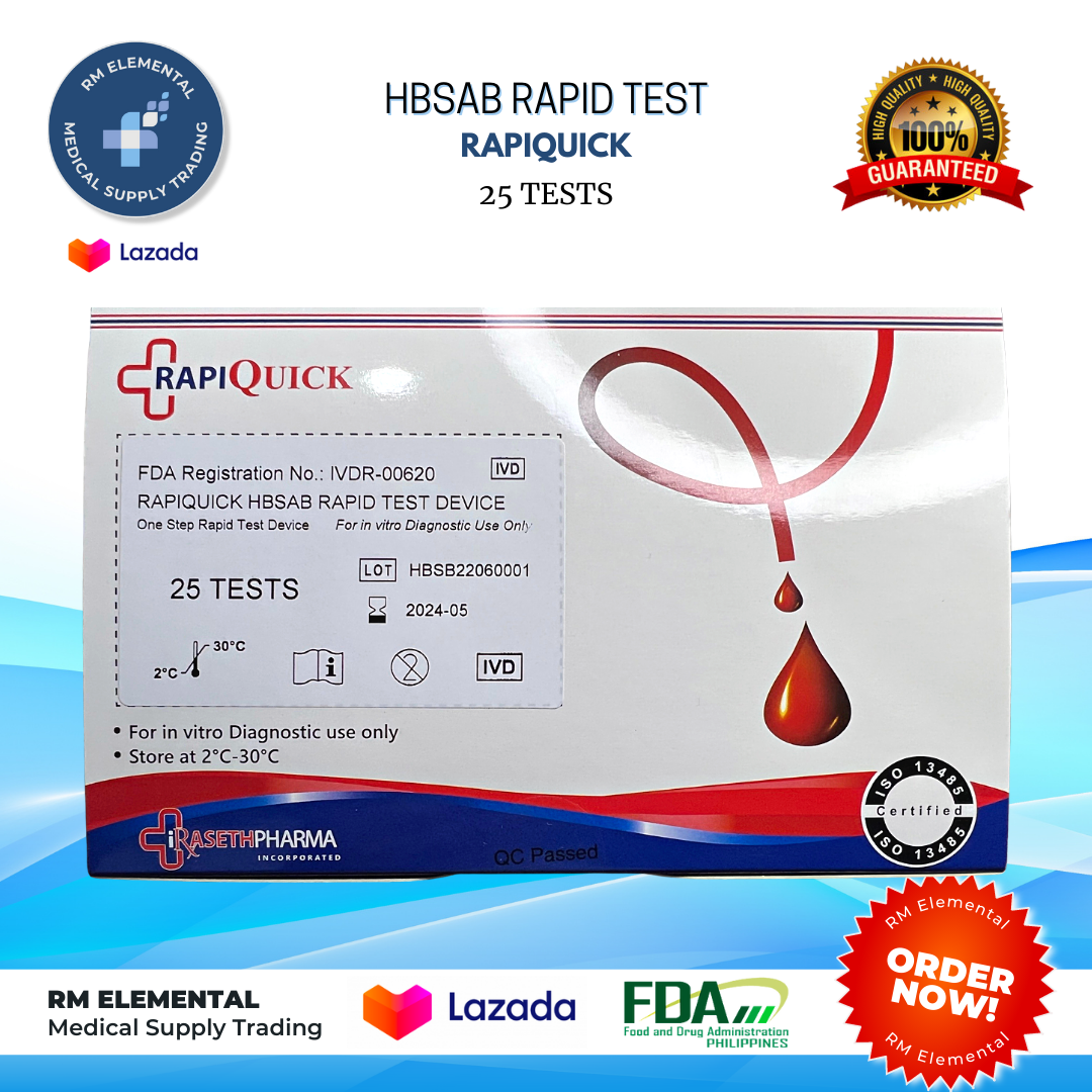 HBSAB TEST CASSETTE; "25's" (FOR HEAPTITES antibody-HBsAB) | Lazada PH