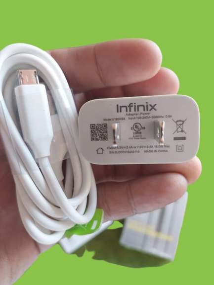Infinix 18W Fast Charger Adapter and cable cord | Lazada PH