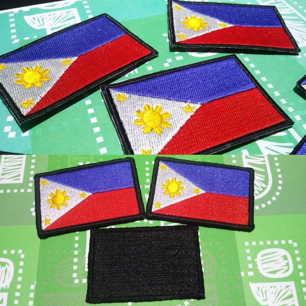 FLAG PATCH PHILIPPINES 3x2 Inches (Sew-On VELCRO Available) | Lazada PH