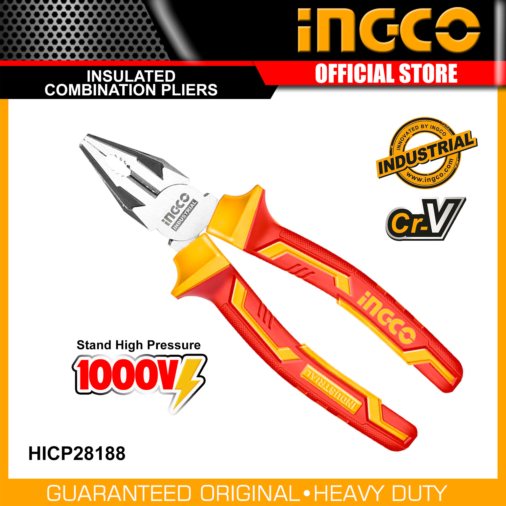 INGCO Industrial Insulated Combination Pliers 7" HICP28188 IHT | Lazada PH