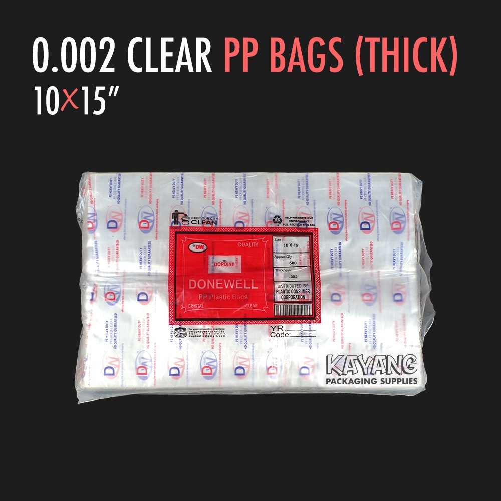 Big house Donewell 0.002 Thickness PP Bag Clear Plastic (MAKAPAL ...