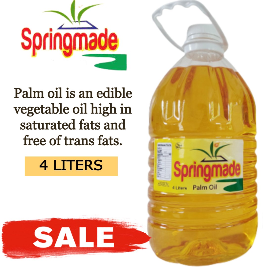 Springmade Palm Oil 4 liters Cooking Oil 100% Pure Palm Oil | CLEAN ...
