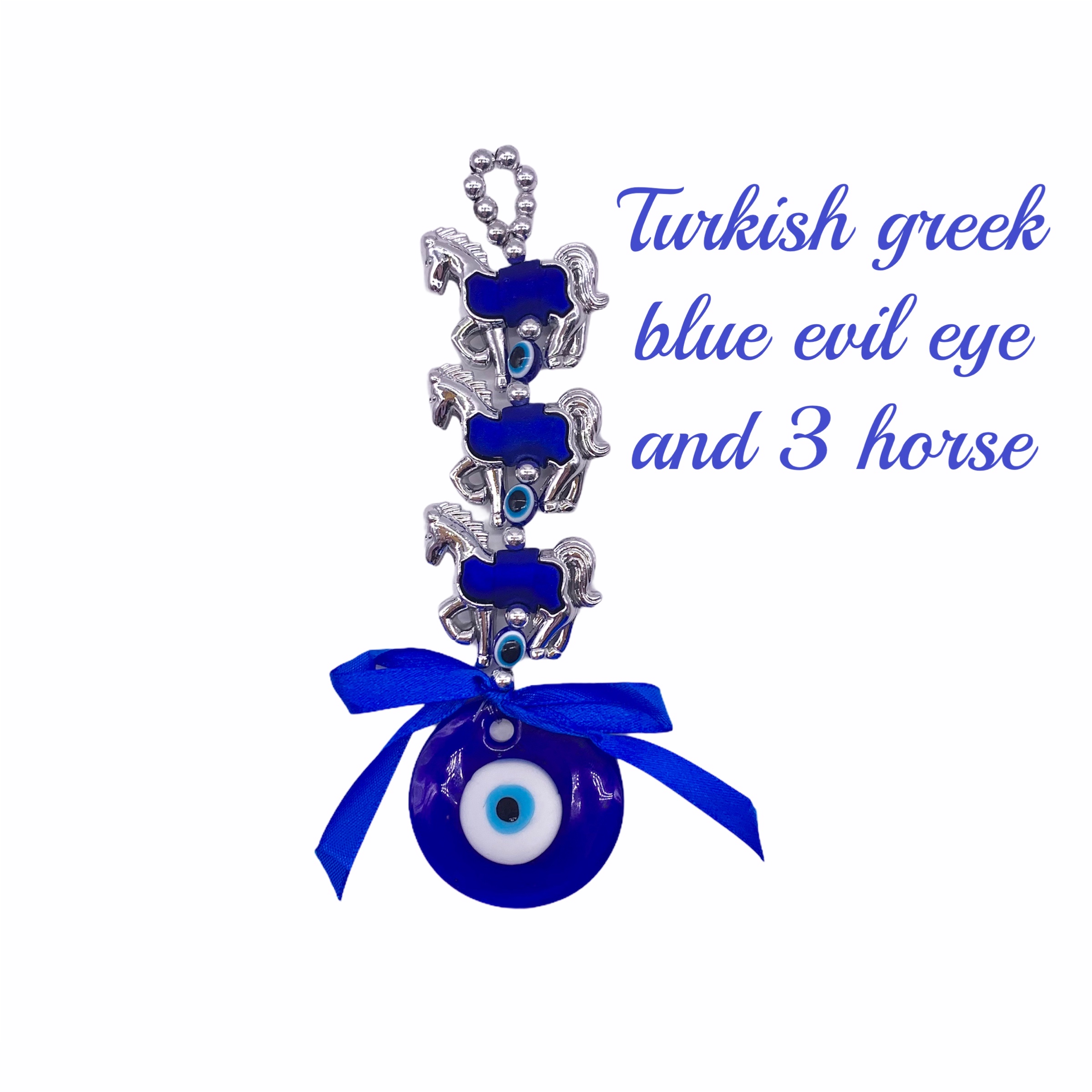 Turkish Blue Evil Eye Pendant Hanging Amulet Blessing Wall Dec ※アウトレット品