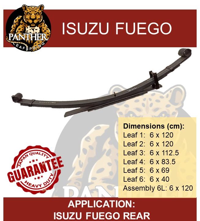 Molye / Leaf Spring for Isuzu Fuego Rear (MATIBAY) | Lazada PH