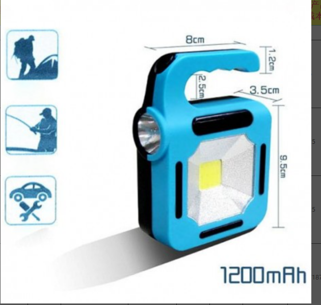 Solar COB Camping Lamp Comes with USB Charging Camping Work Lamp ...