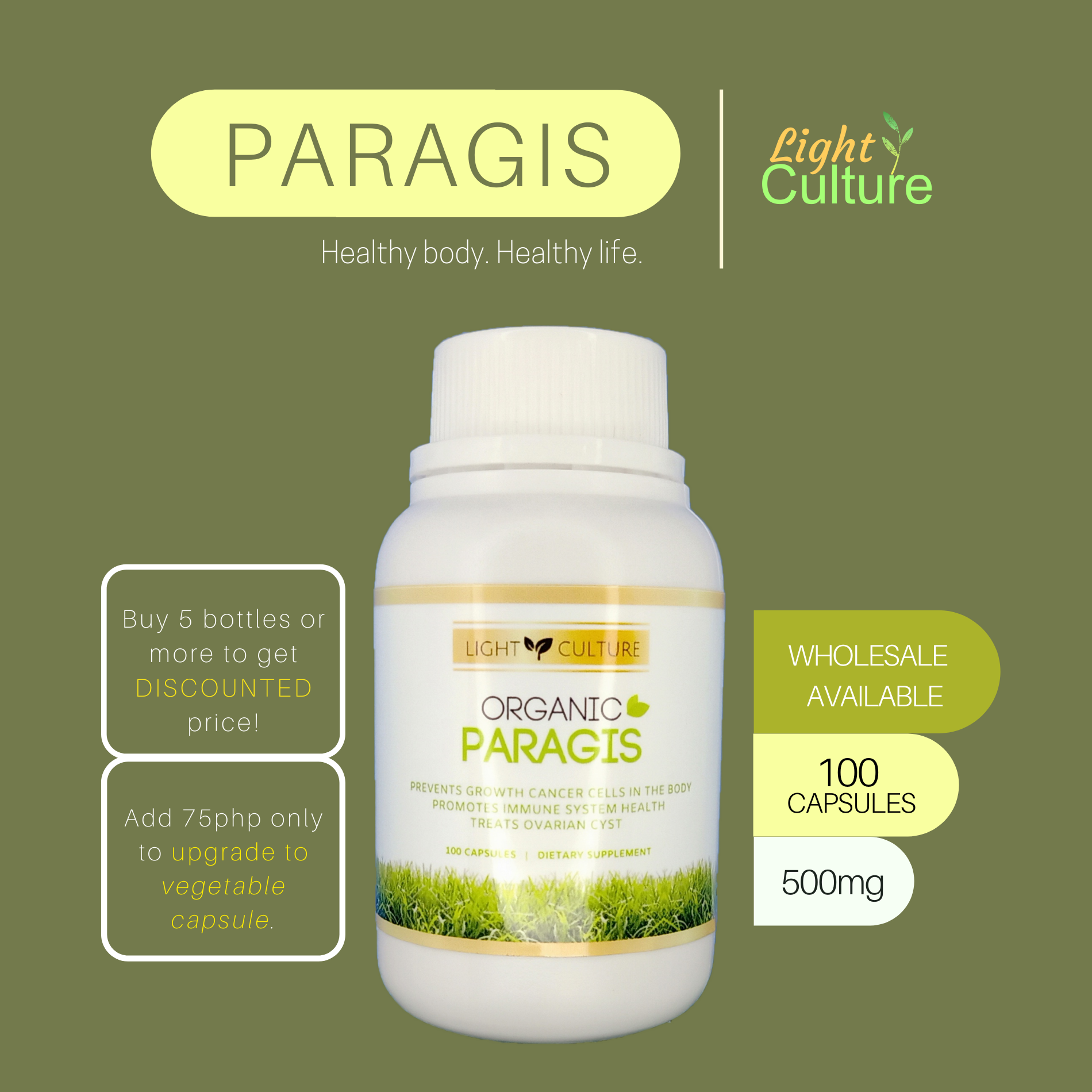 Paragis Capsule (100caps/500mg) Herbal Supplement | Lazada PH