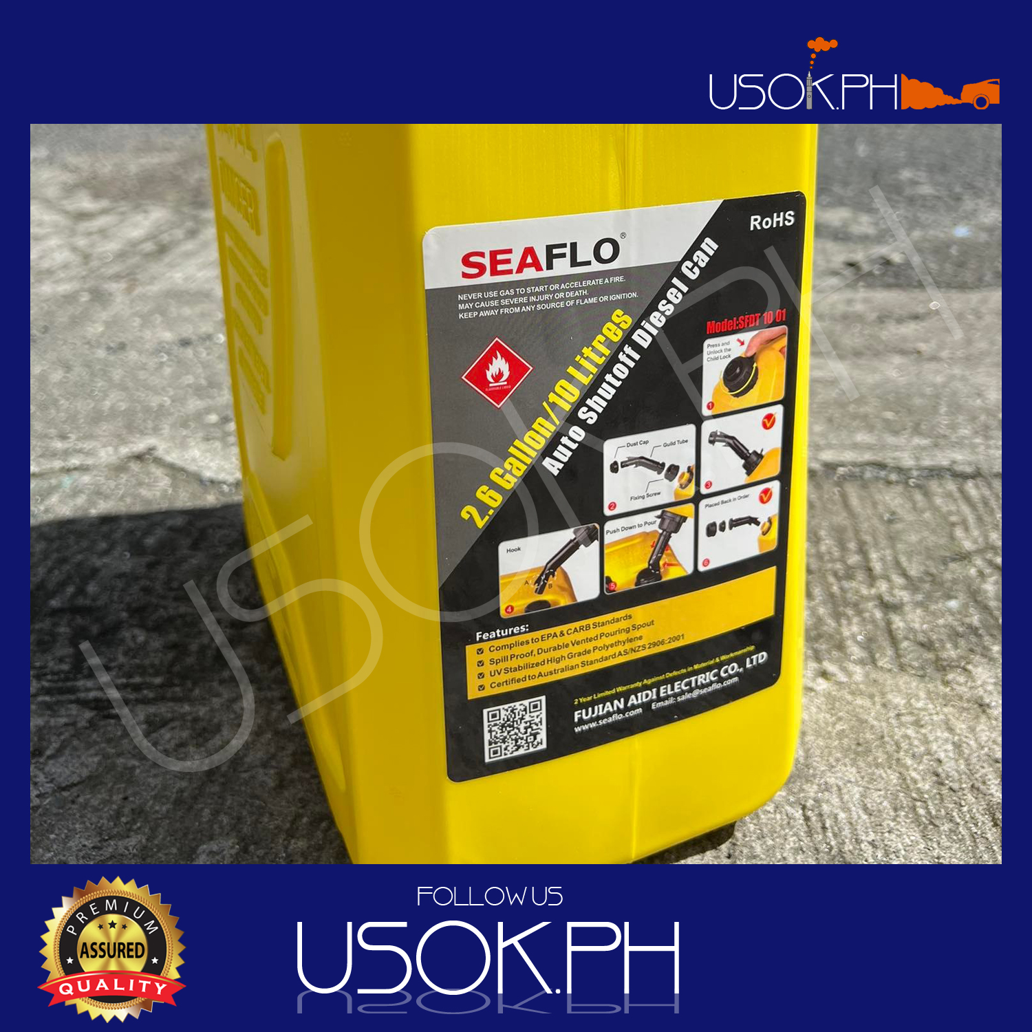 Tank, Portable Gas Fuel Tank 10L Spare Plastic Petrol Tanks Gasoline ...