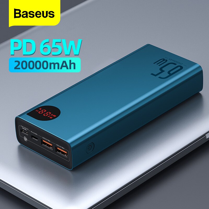 Baseus-mobile phone external battery 65W 20000mAh PD QC 3.0 22.5W 20000 ...