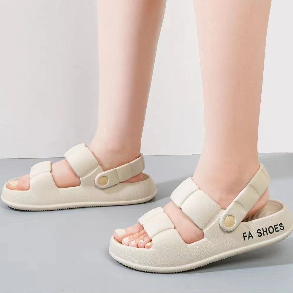 CHL - CASUAL TWO STRAP WITH ANKLE WRAP SLIP ON SUMMER SANDALS FOR WOMEN ...