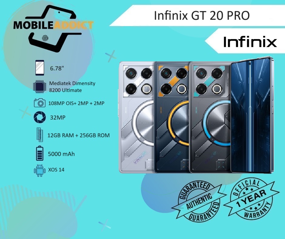 Infinix GT 20 Pro NTC, 1 year official warranty | Lazada PH