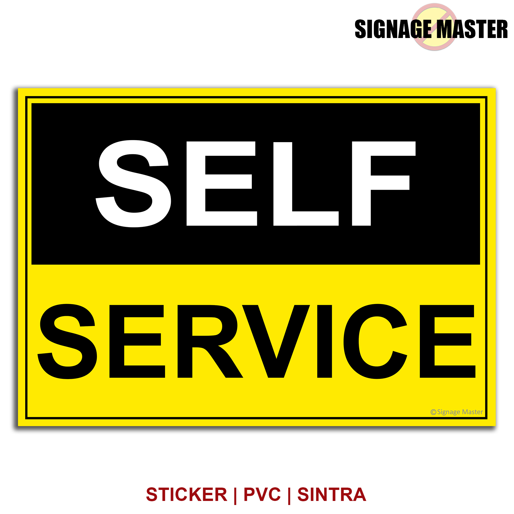 Self Service - Signage Sticker PVC Sintra Board Label - A4 Size | Lazada PH